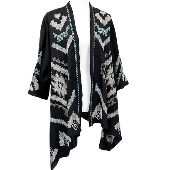 Johnny Was | Tops | Johnny Was Linen Kimono Wrap Womens Size X ...